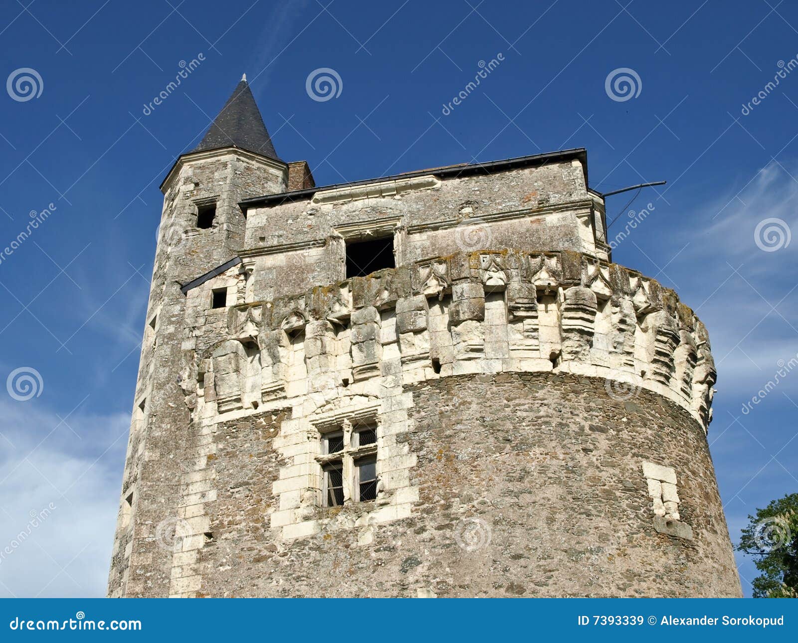 Castle tower view stock image. Image of tower, abbey, spring - 7393339