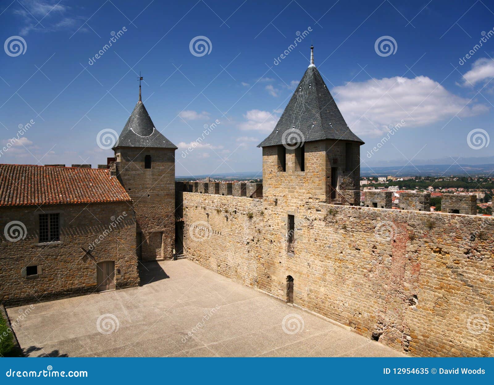 Castle towers stock image. Image of fort, europe, archeology - 12954635