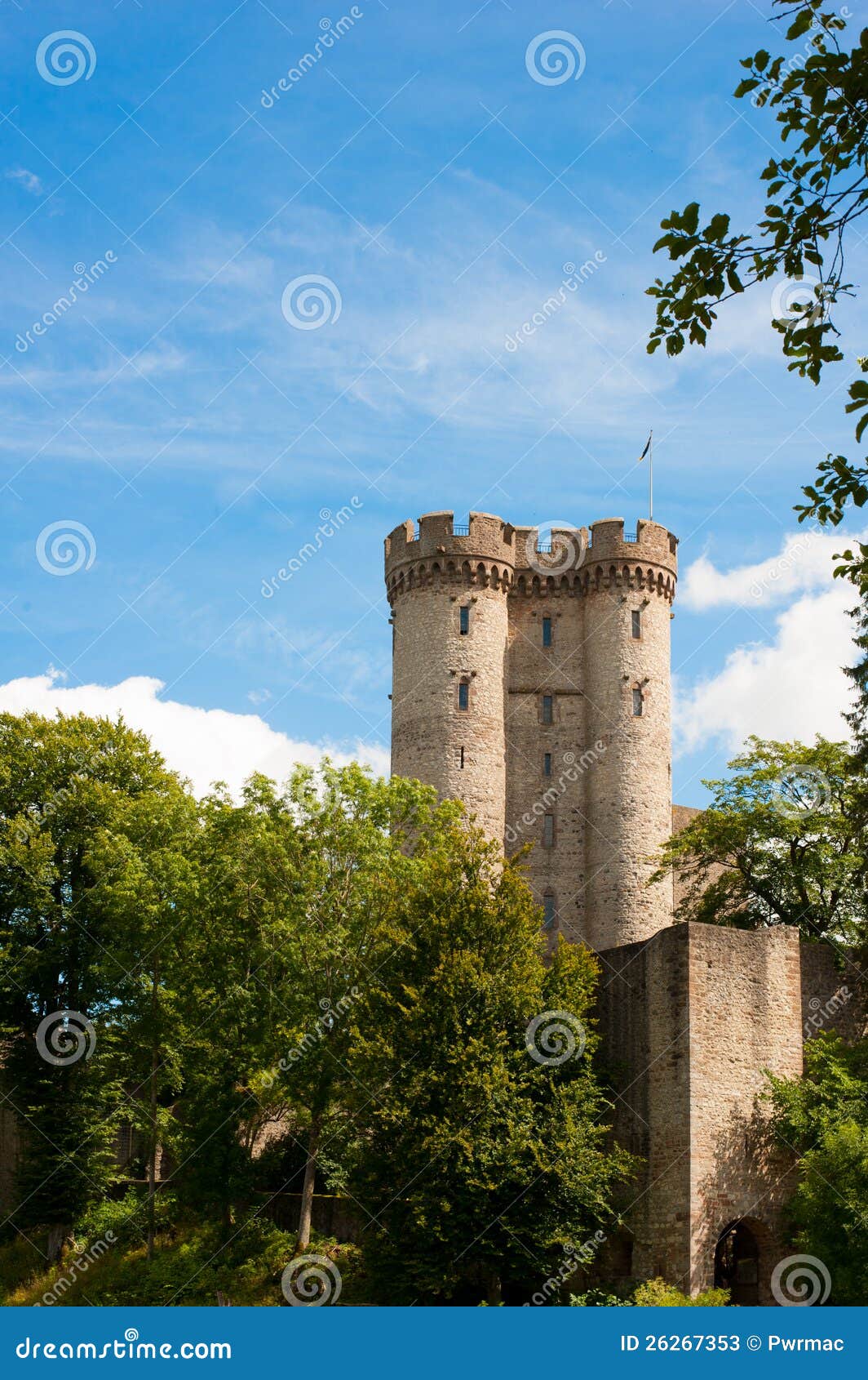 Castle towers stock image. Image of stone, ancient, monument - 26267353