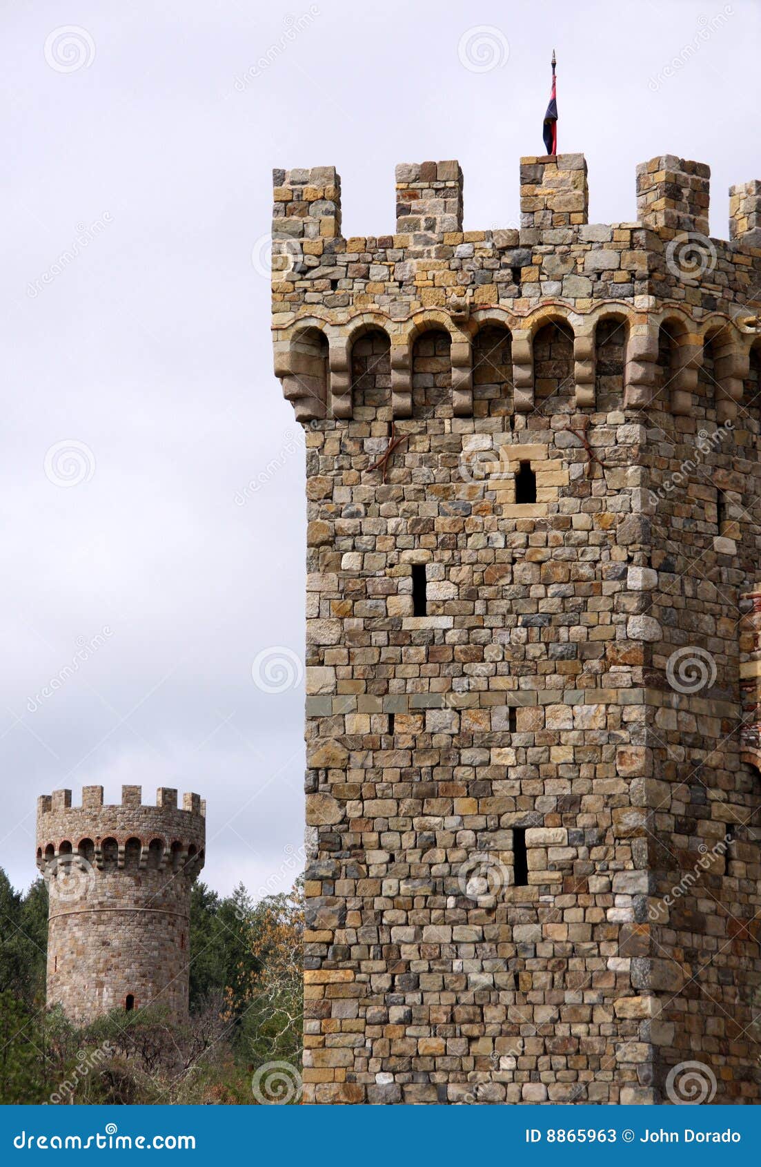 Castle Towers stock image. Image of fort, fortress, medieval - 8865963