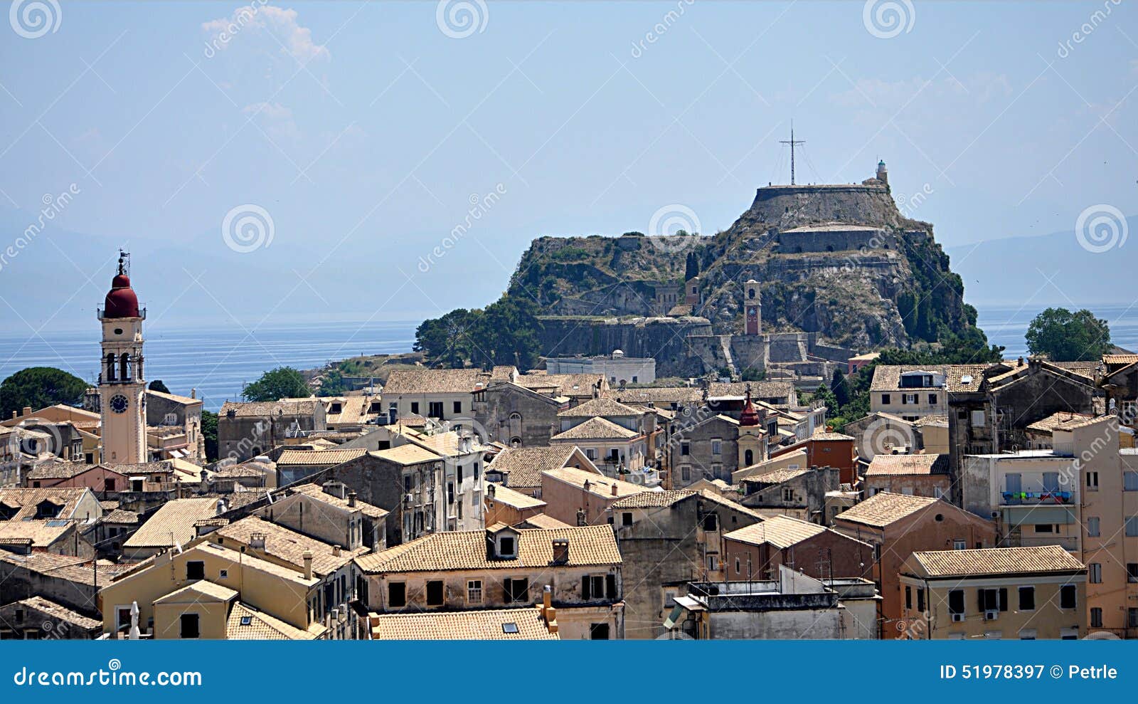 Castle in the Town of Corfu, Greece, Europe Stock Image - Image of town ...