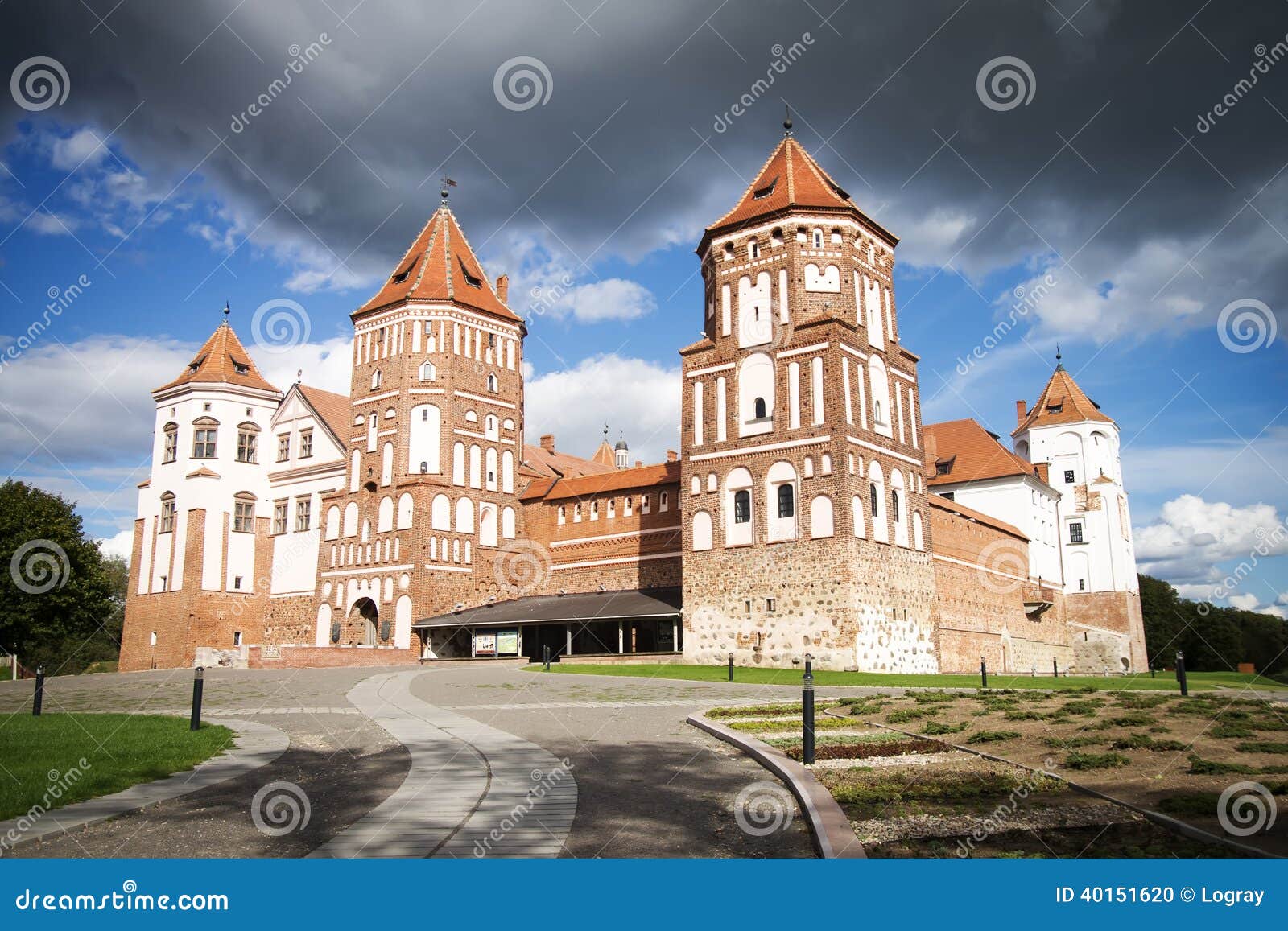 Castle in the Town of Mir. Belarus Stock Photo - Image of fort ...