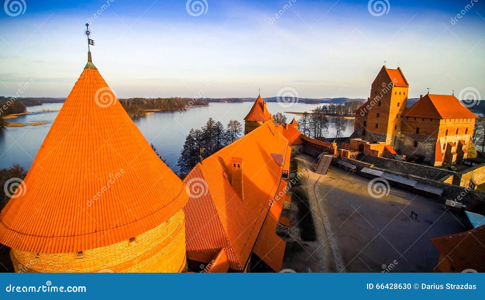 The castle of Trakai stock photo. Image of gothic, buildings - 66428630