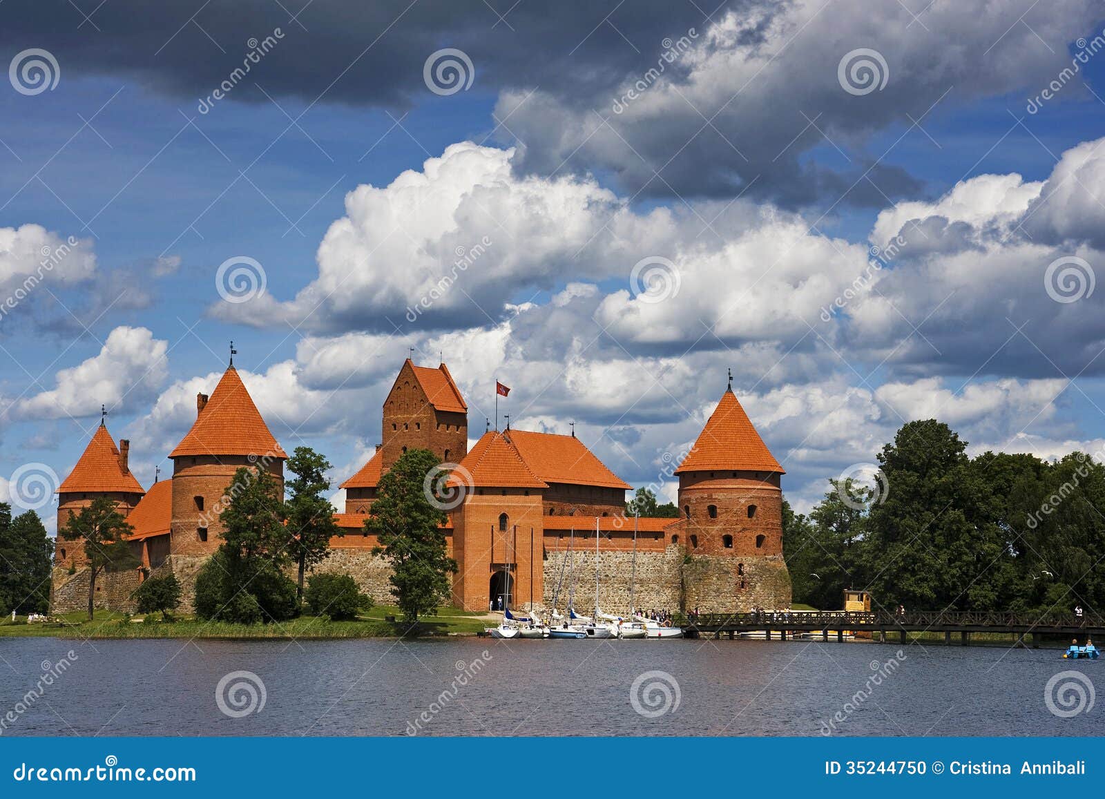 Castle, Trakai, Lithuania. stock photo. Image of landscape - 35244750