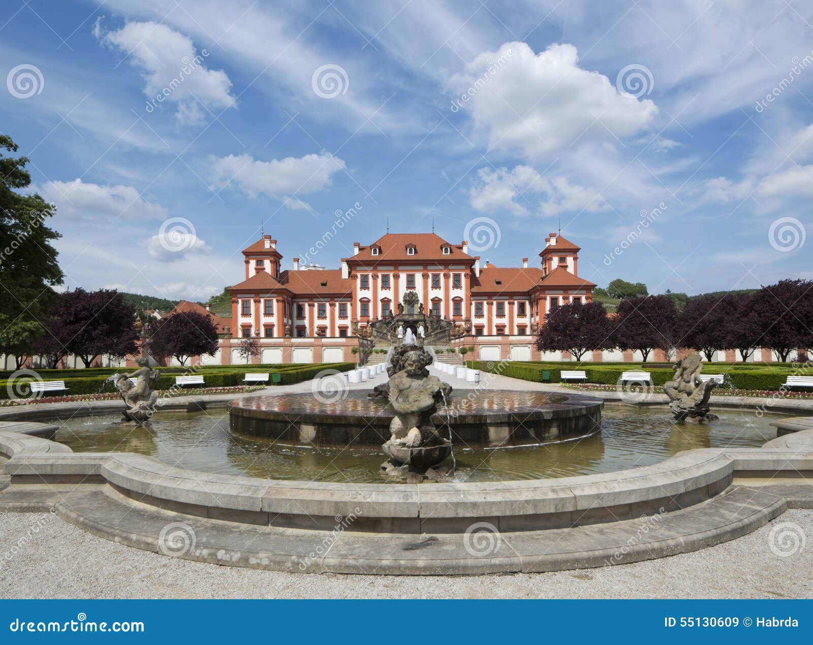 Castle Troja at Prague stock image. Image of baroque - 55130609