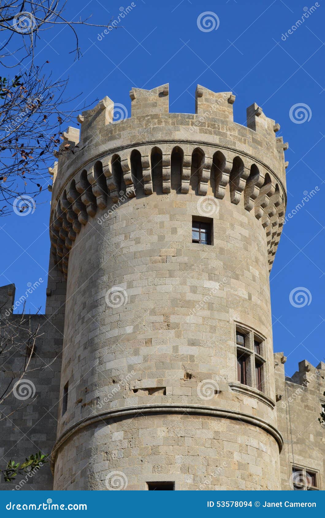 Castle Turret stock photo. Image of power, ancient, turret - 53578094