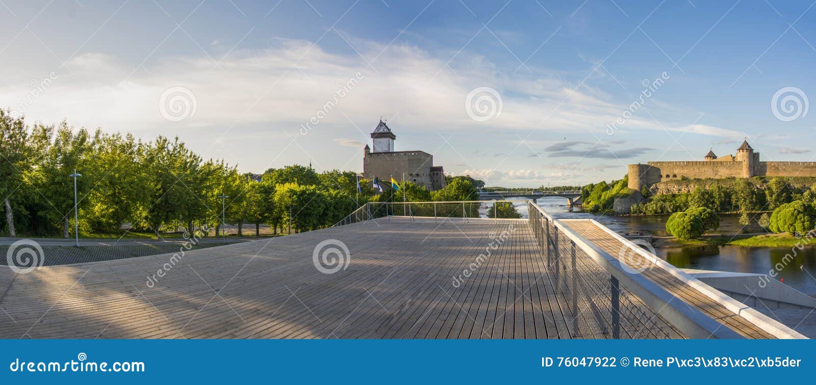 Eastern Border of European Union, in Narva Estonia. Stock Photo - Image ...