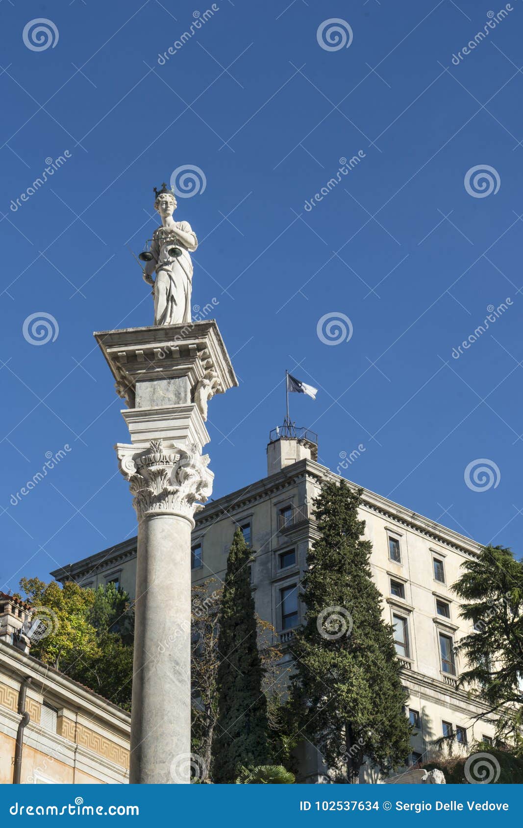 The castle of Udine editorial stock image. Image of nature - 102537634