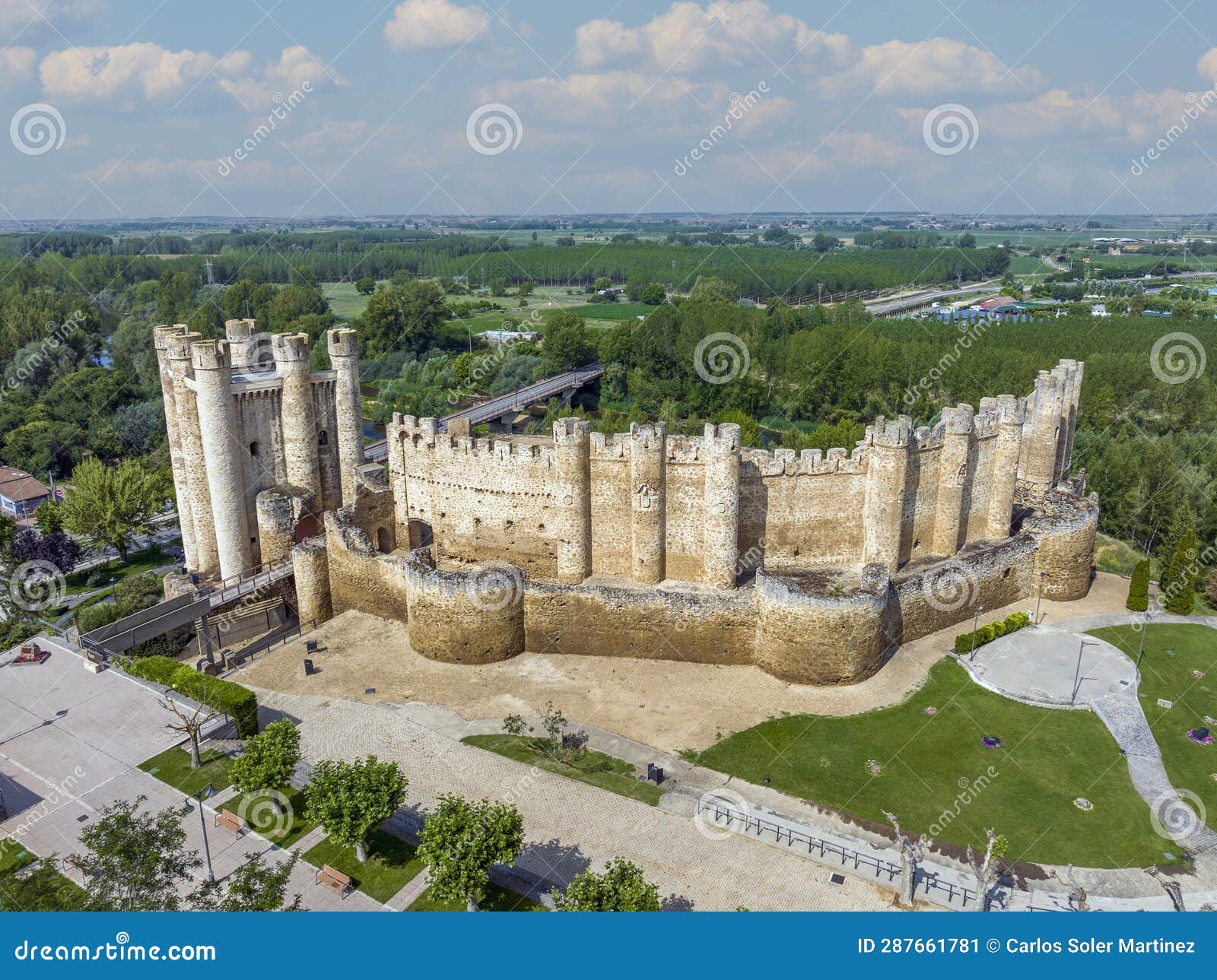 Castle at Valencia De Don Juan, Spain Stock Image - Image of building ...