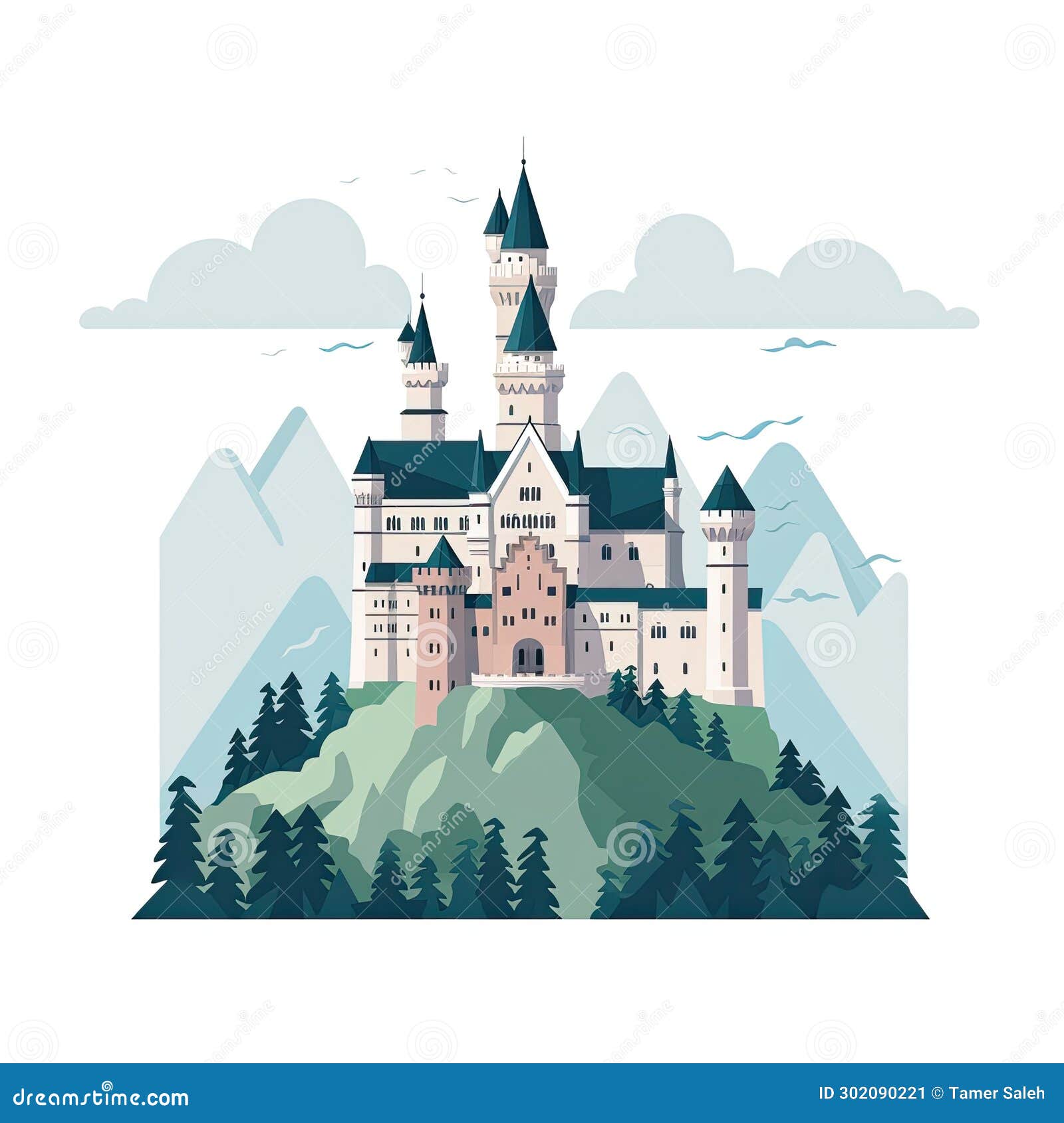 Castle vector clipart stock illustration. Illustration of palace ...