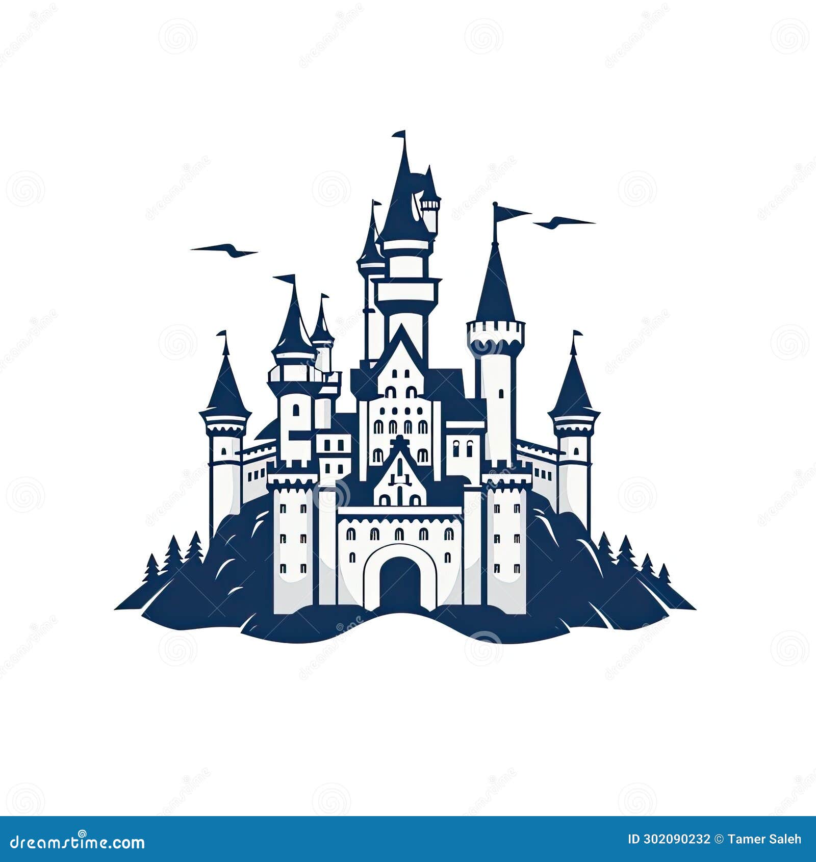 Castle vector clipart stock illustration. Illustration of residence ...