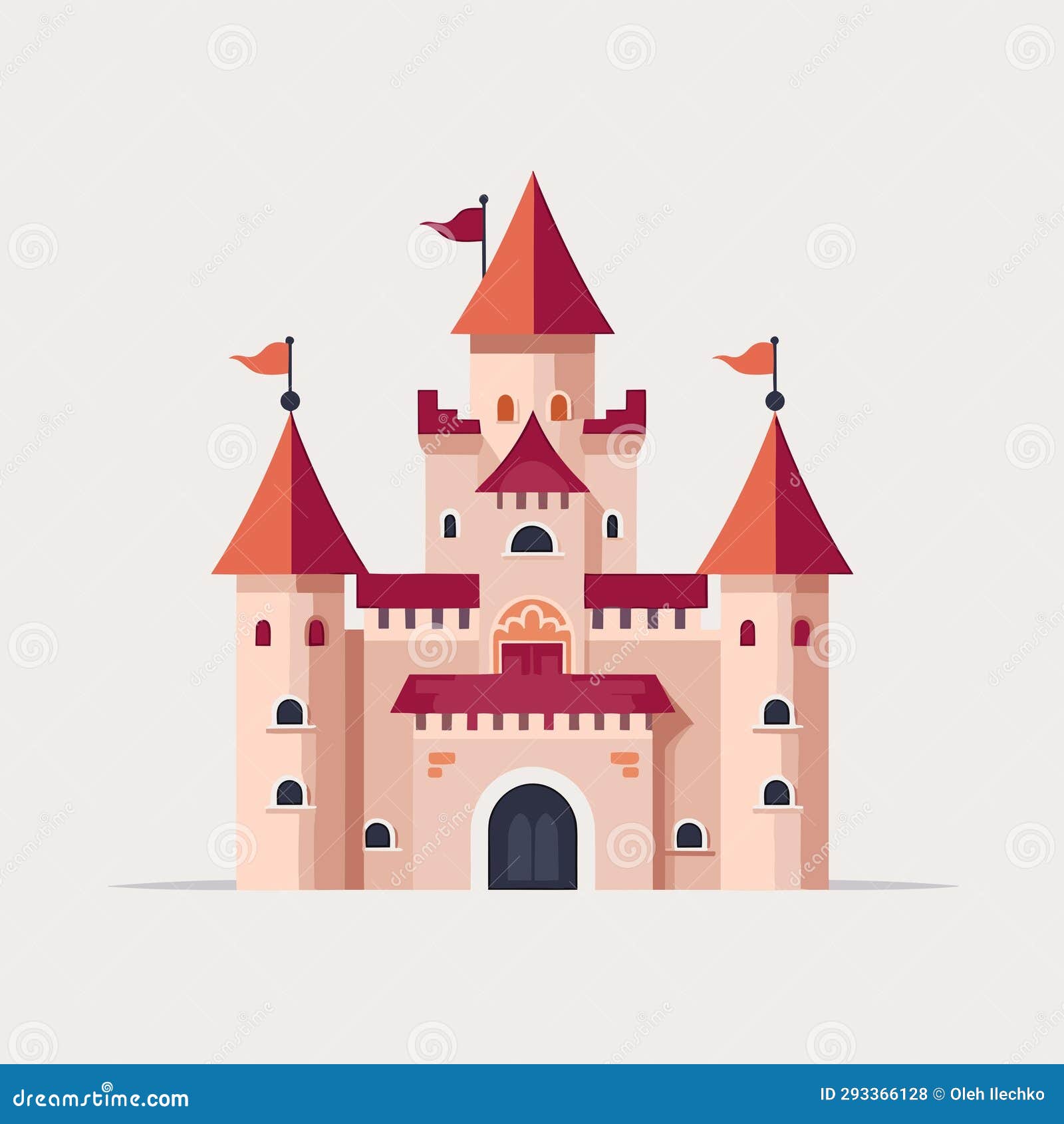 Castle Vector Flat Minimalistic Asset Isolated Illustration Stock ...