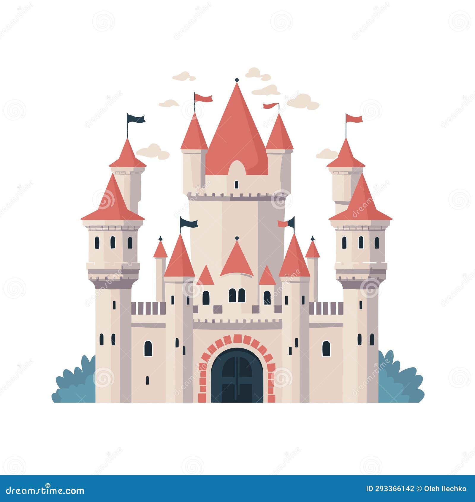 Castle Vector Flat Minimalistic Asset Isolated Illustration Stock ...