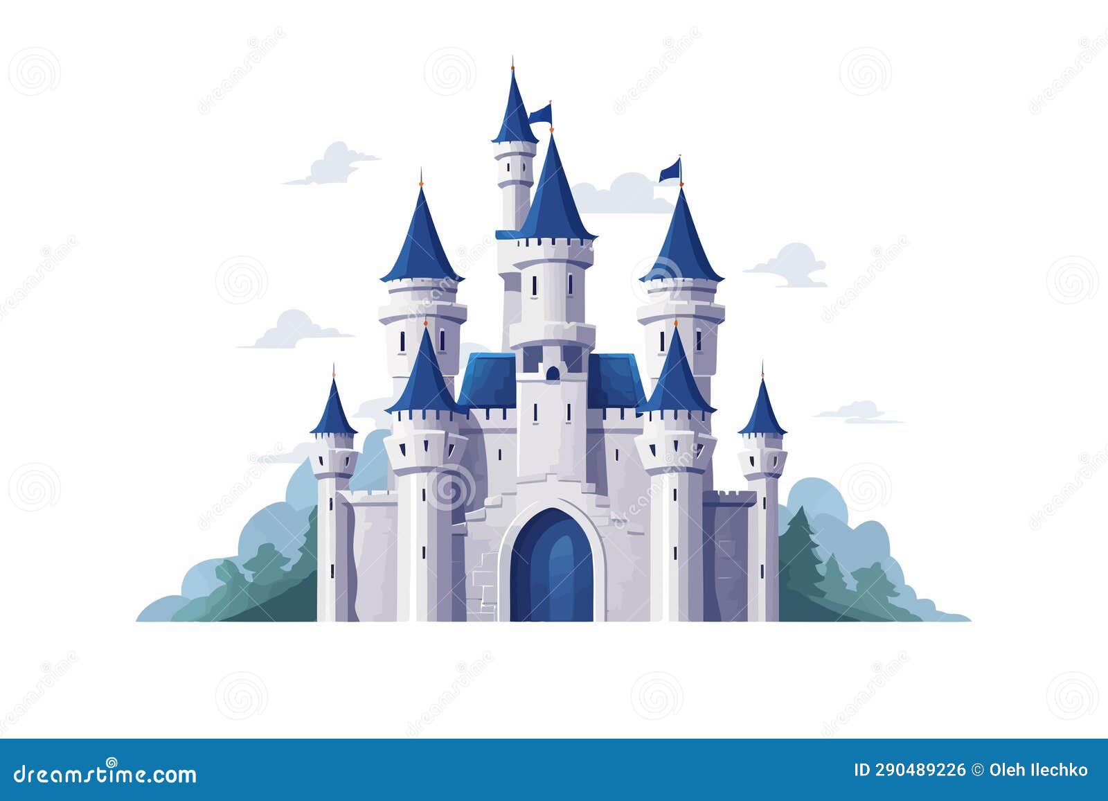 Castle Vector Flat Minimalistic Asset Isolated Illustration Stock ...
