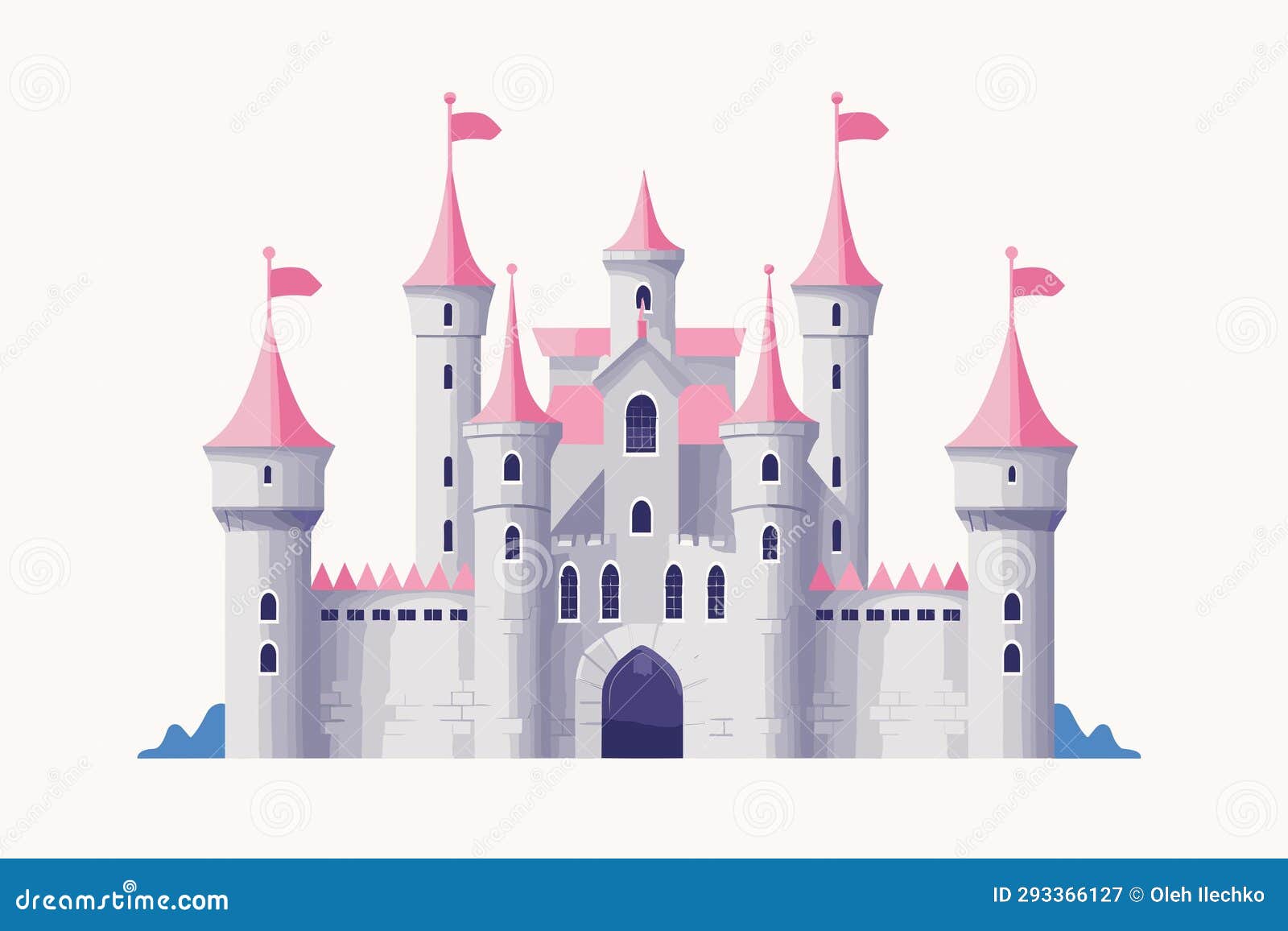 Castle Vector Flat Minimalistic Asset Isolated Illustration Stock ...