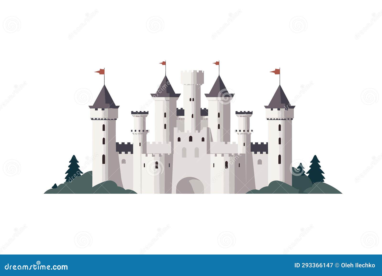 Castle Vector Flat Minimalistic Asset Isolated Illustration Stock ...