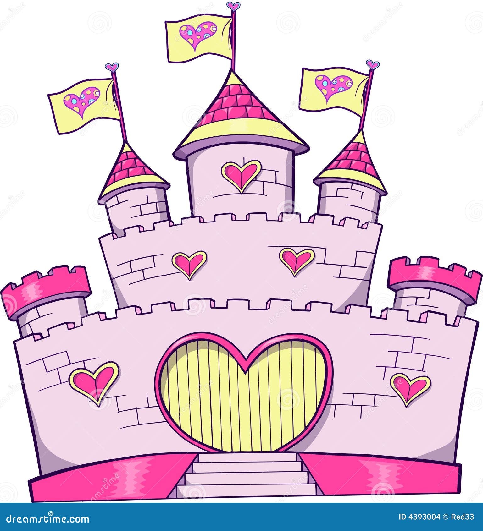 Castle Vector Illustration stock vector. Illustration of cute - 4393004
