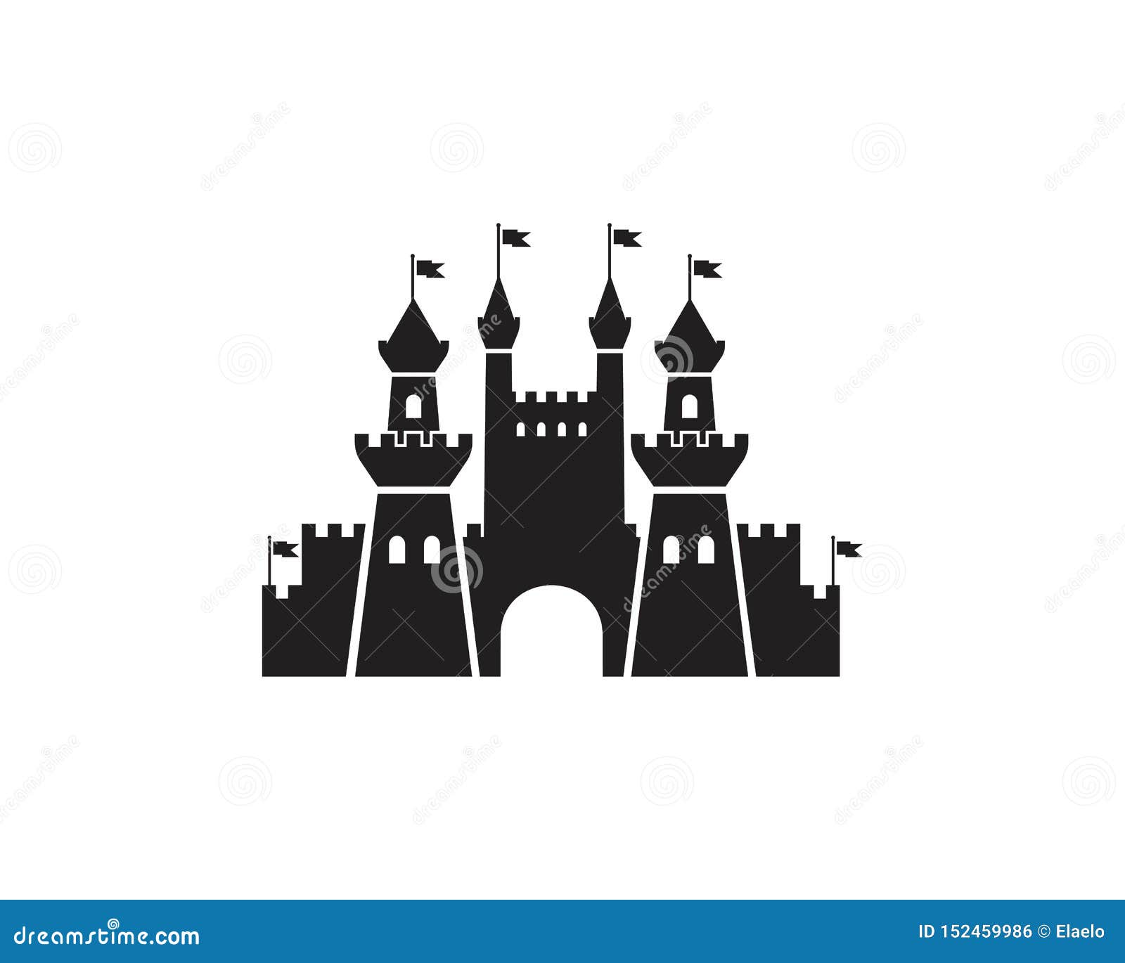 Castle Vector Illustration Icon Stock Vector - Illustration of icon ...