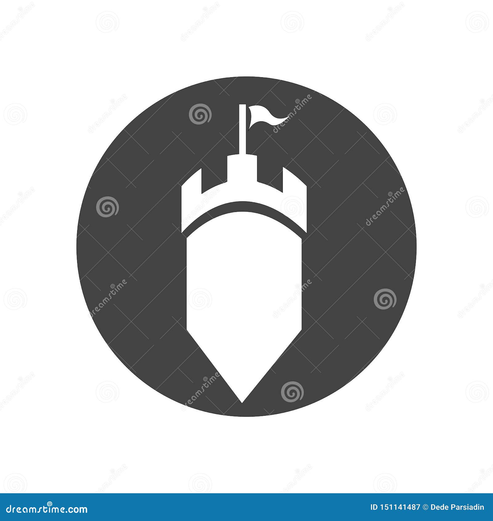 Castle stock vector. Illustration of royal, green, germany - 151141487