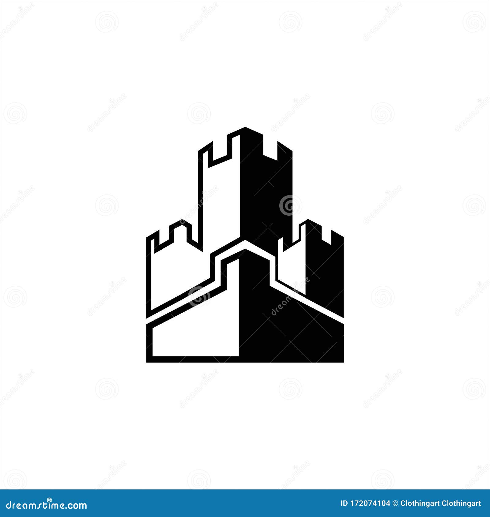 Castle Vector Logo Graphic Modern Abstract Stock Vector - Illustration ...
