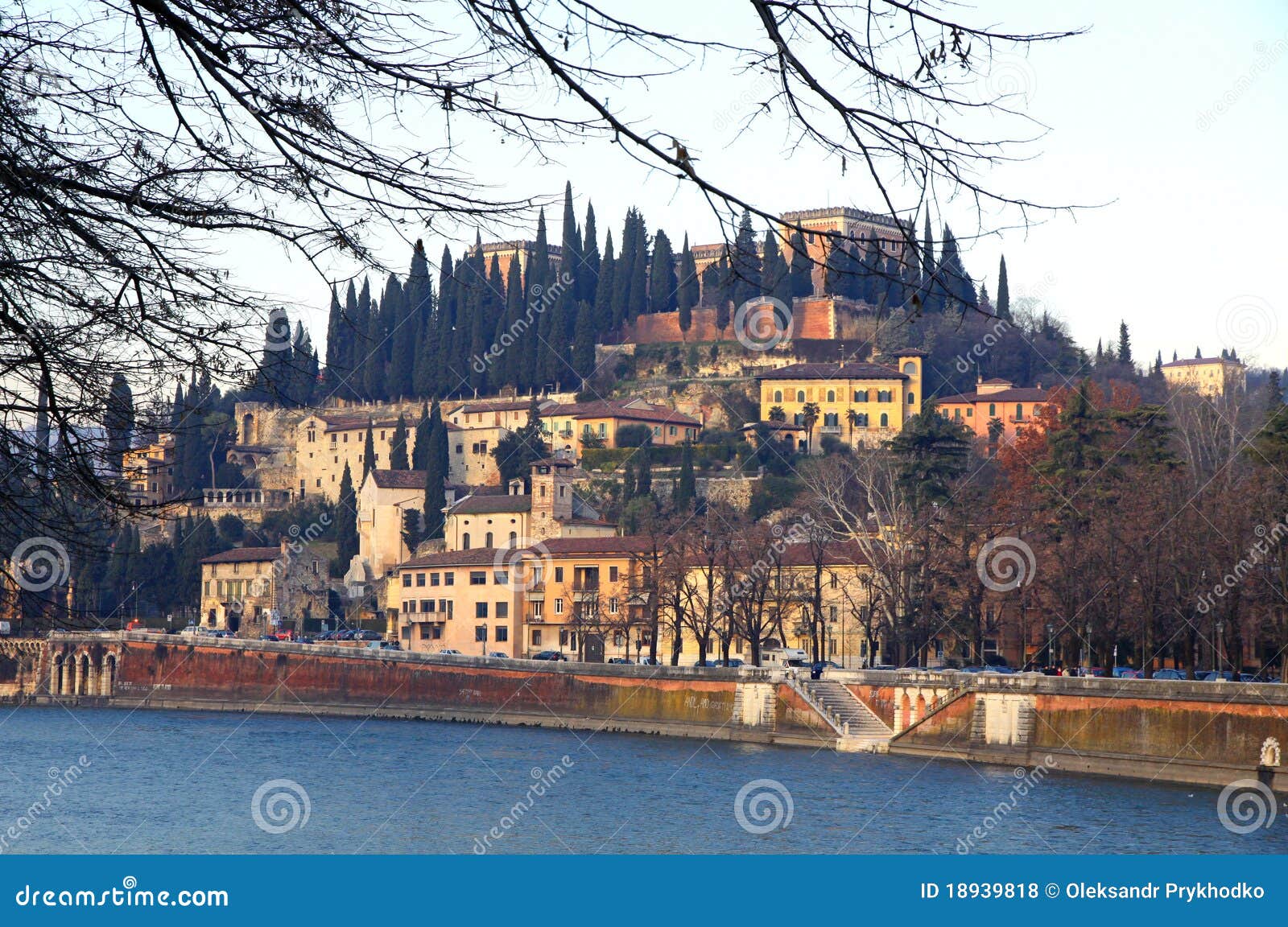 Castle in Verona, Italy stock photo. Image of medieval - 18939818