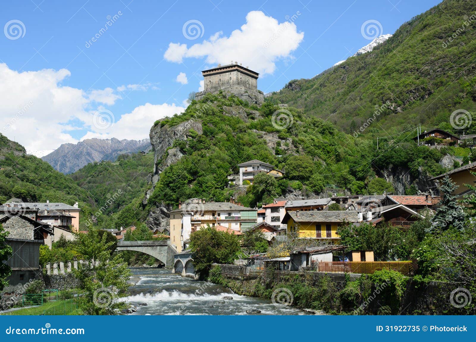 Castle Verres - Italy stock image. Image of alpine, italy - 31922735