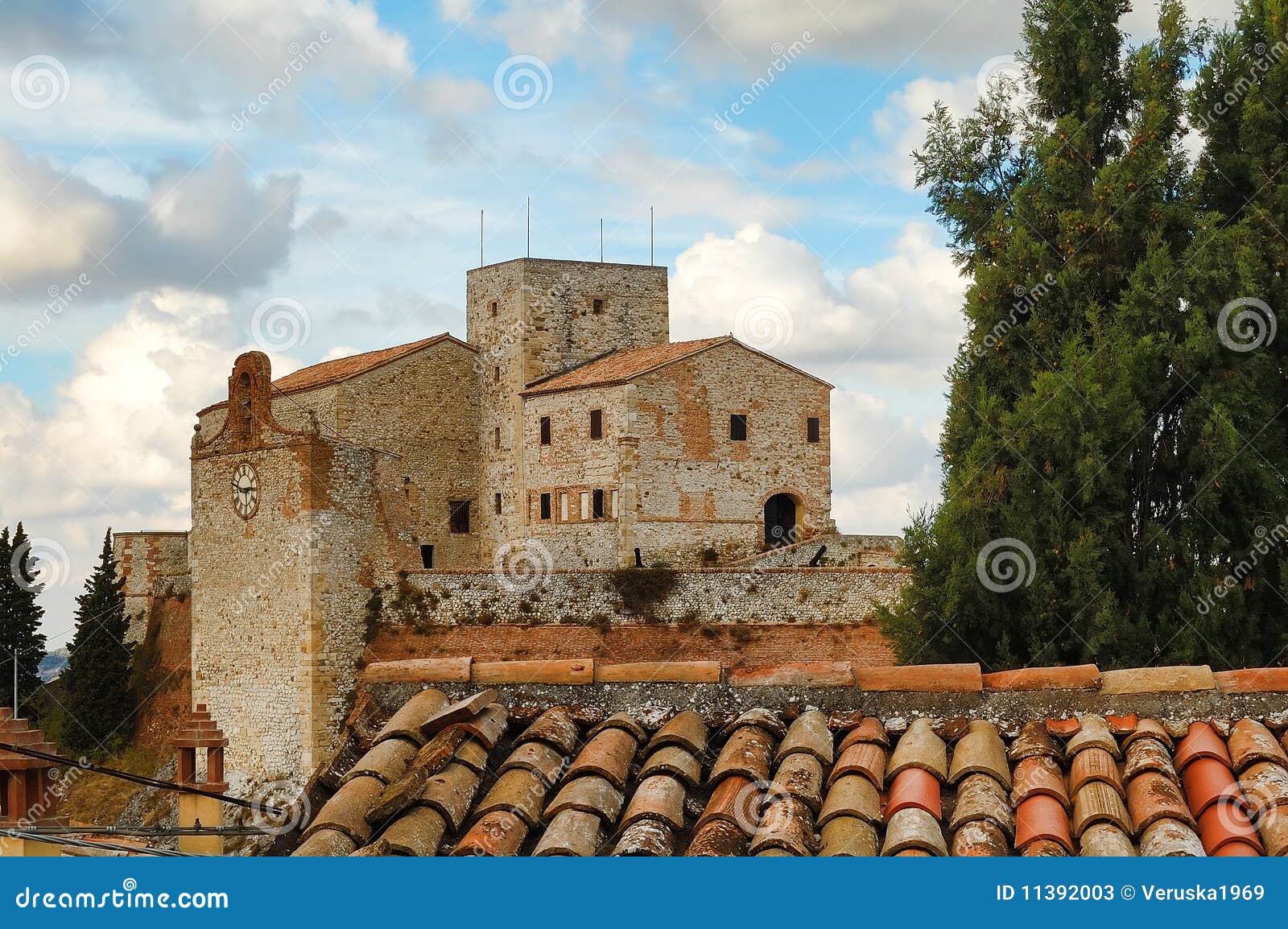 Castle of Verucchio stock image. Image of landmark, europe - 11392003