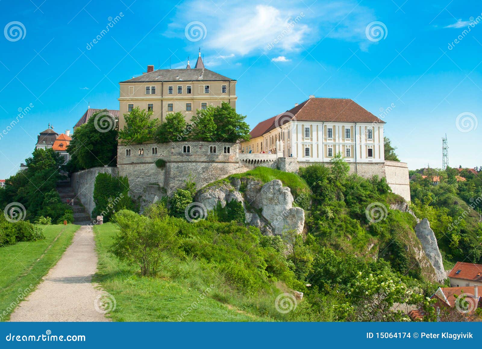 Castle in Veszprem, Hungary Stock Photo - Image of building, tower ...