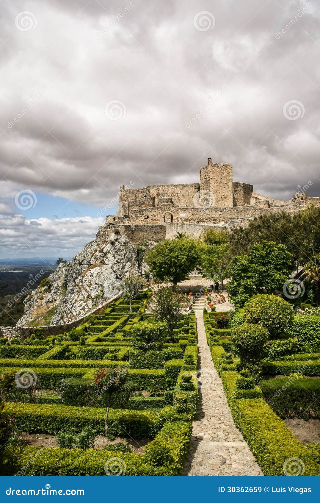 Castle view with big sky stock image. Image of antique - 30362659