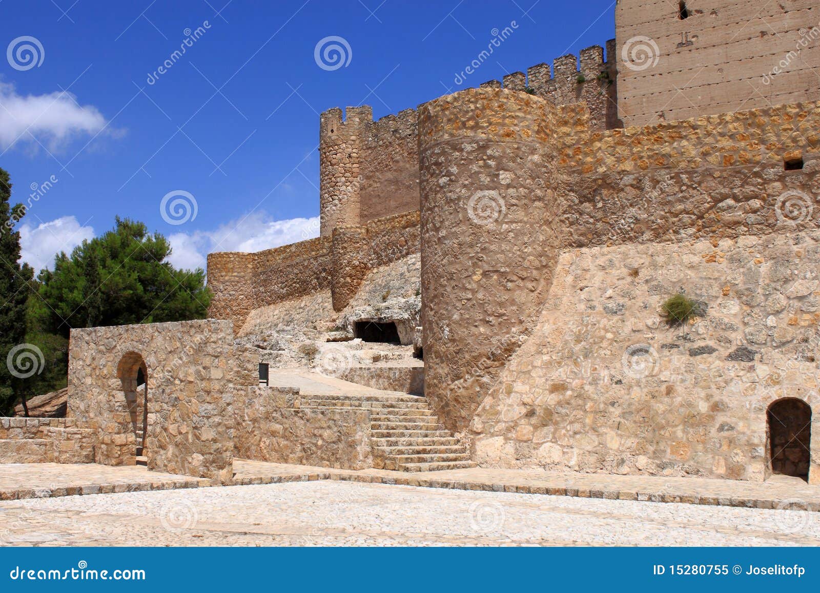 Castle Villena stock image. Image of ruined, valencia - 15280755