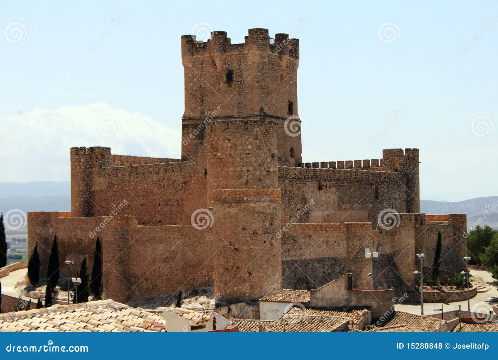 Castle Villena stock photo. Image of castle, valencia - 15280848