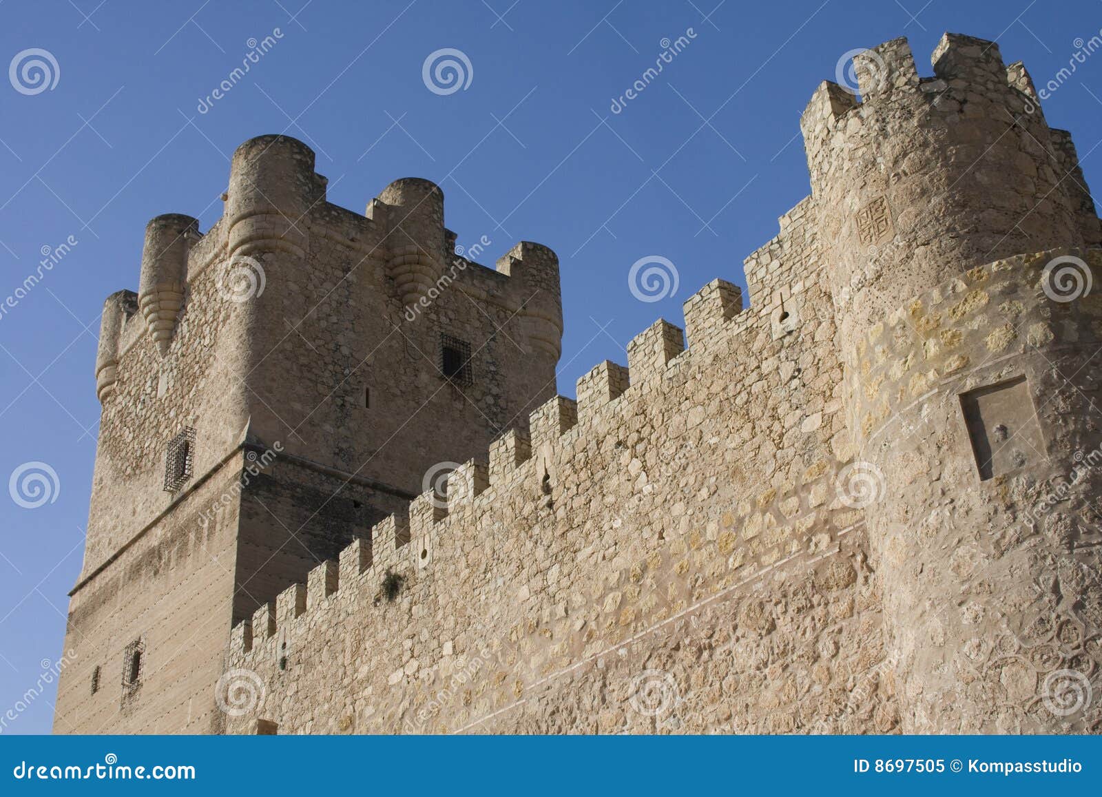 Castle of Villena, Spain stock image. Image of wall, europe - 8697505