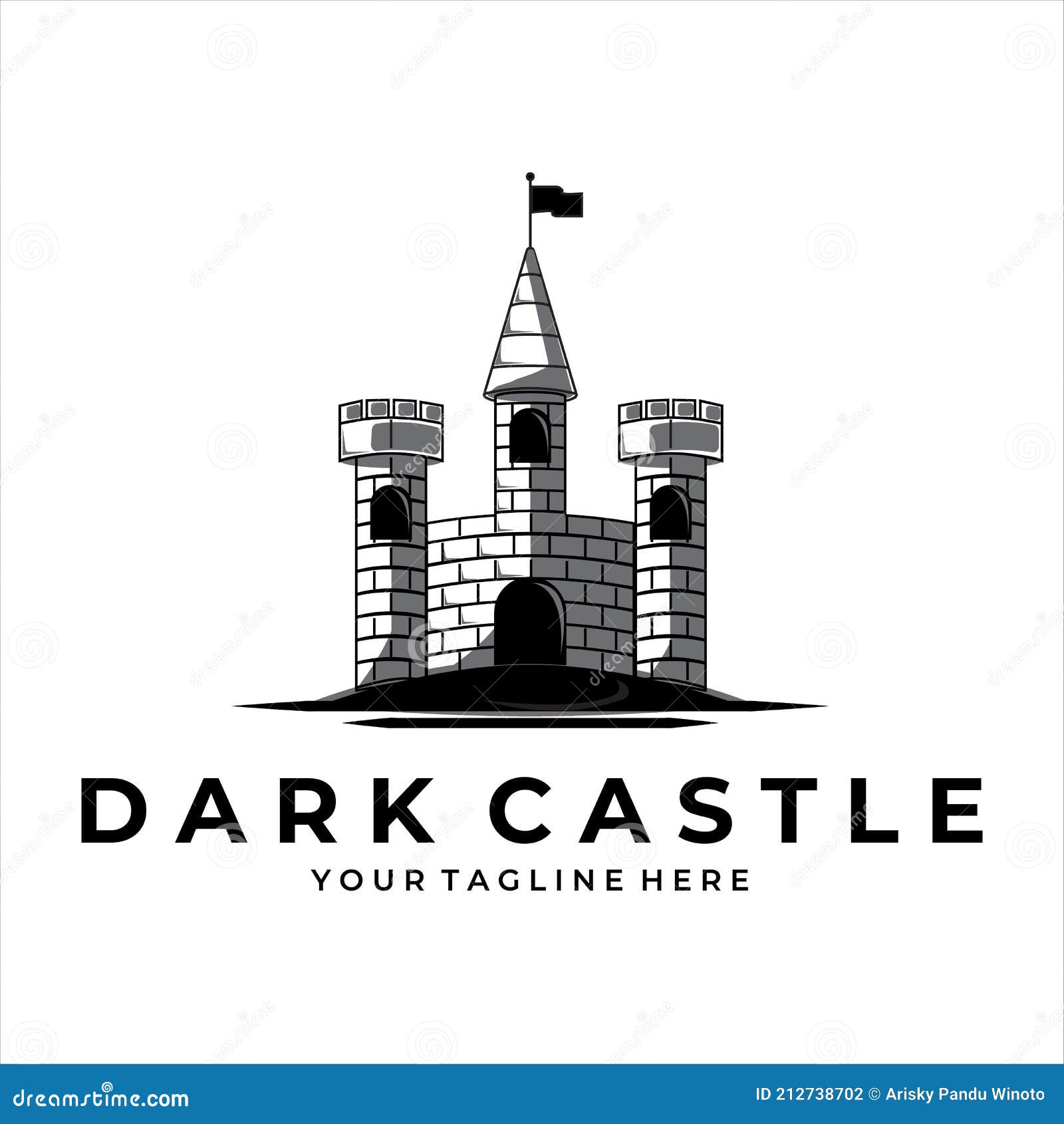 Castle Vintage Logo Vector Illustration Design Stock Vector ...