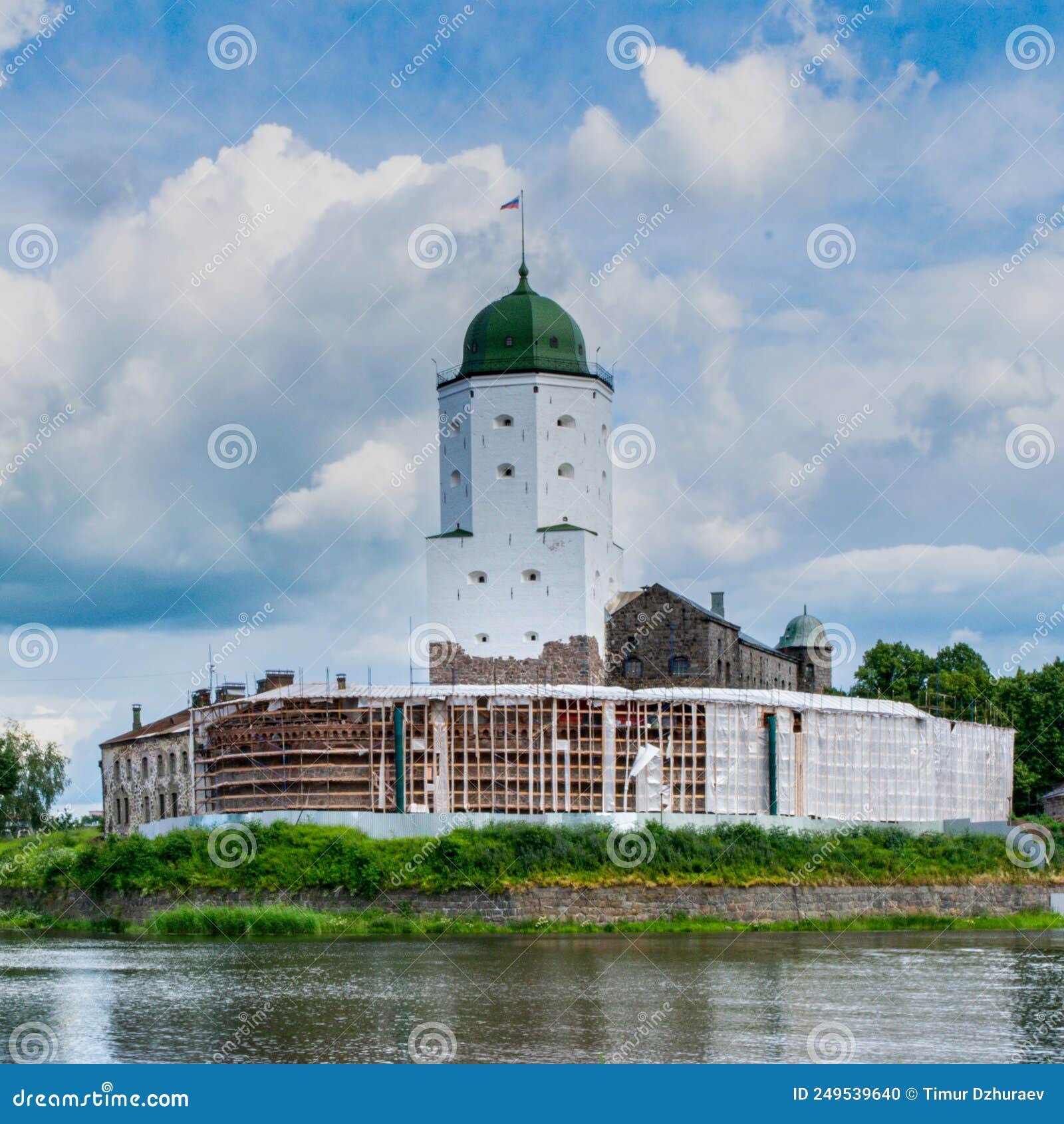 Castle in Vyborg (Russia) stock photo. Image of clouds - 249539640