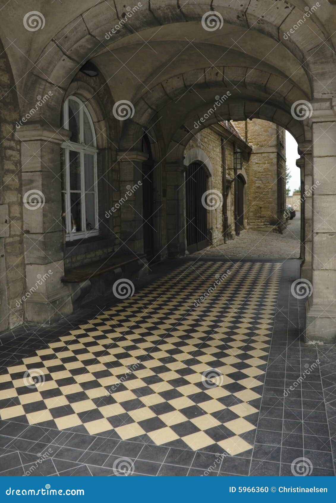 Castle walkway stock photo. Image of hall, stone, archway - 5966360