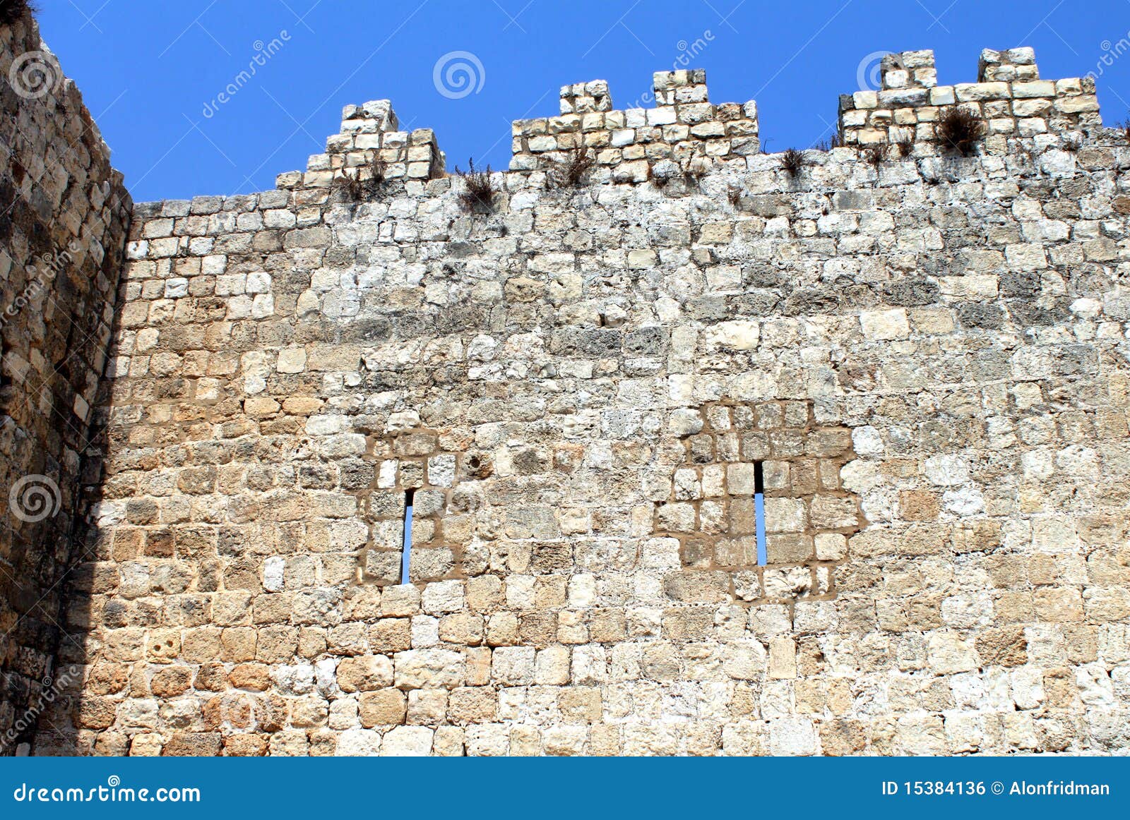 Castle Wall stock photo. Image of walls, israel, wall - 15384136