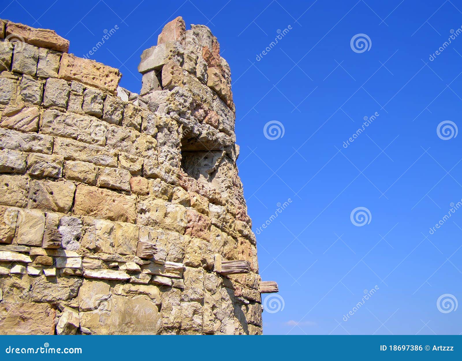 Castle wall stock photo. Image of architecture, discoloured - 18697386