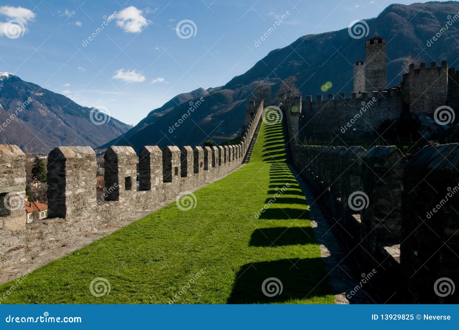 Castle wall II stock image. Image of blue, travel, culture - 13929825