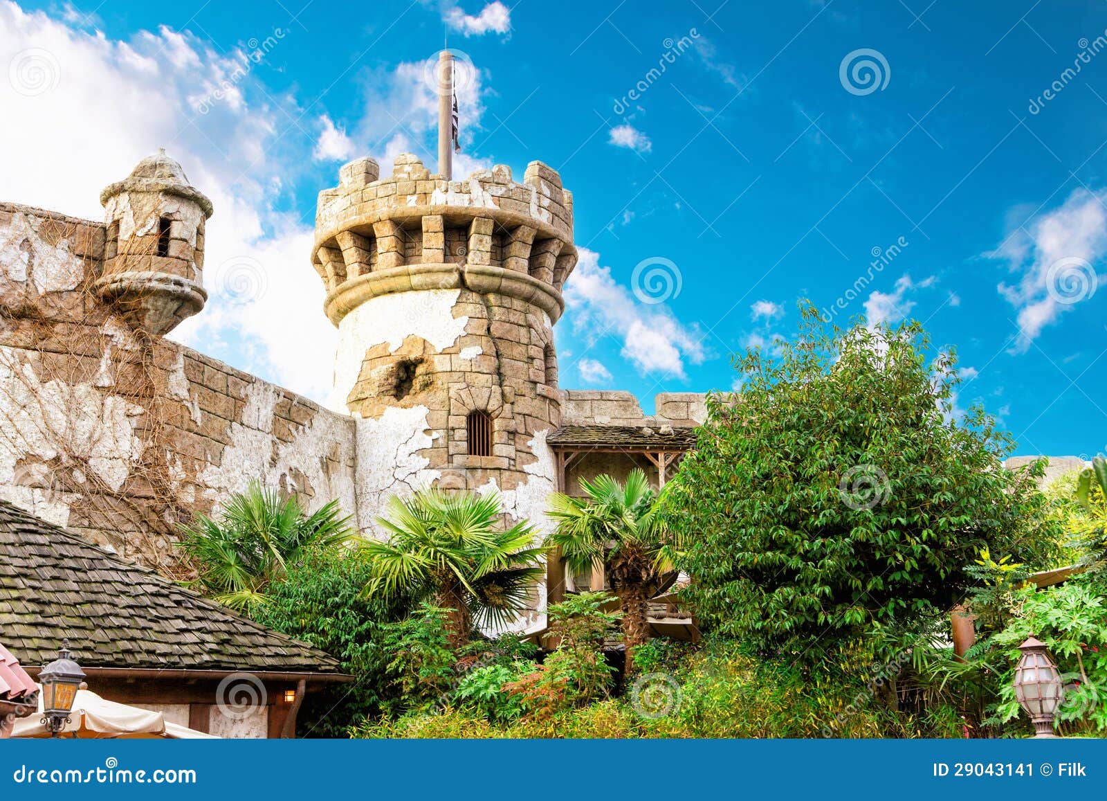 Castle wall tower stock image. Image of adventure, exterior - 29043141