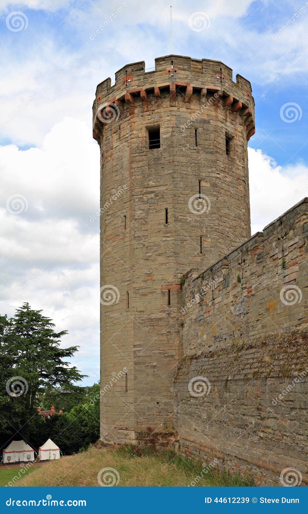 Castle wall and tower stock image. Image of historic - 44612239