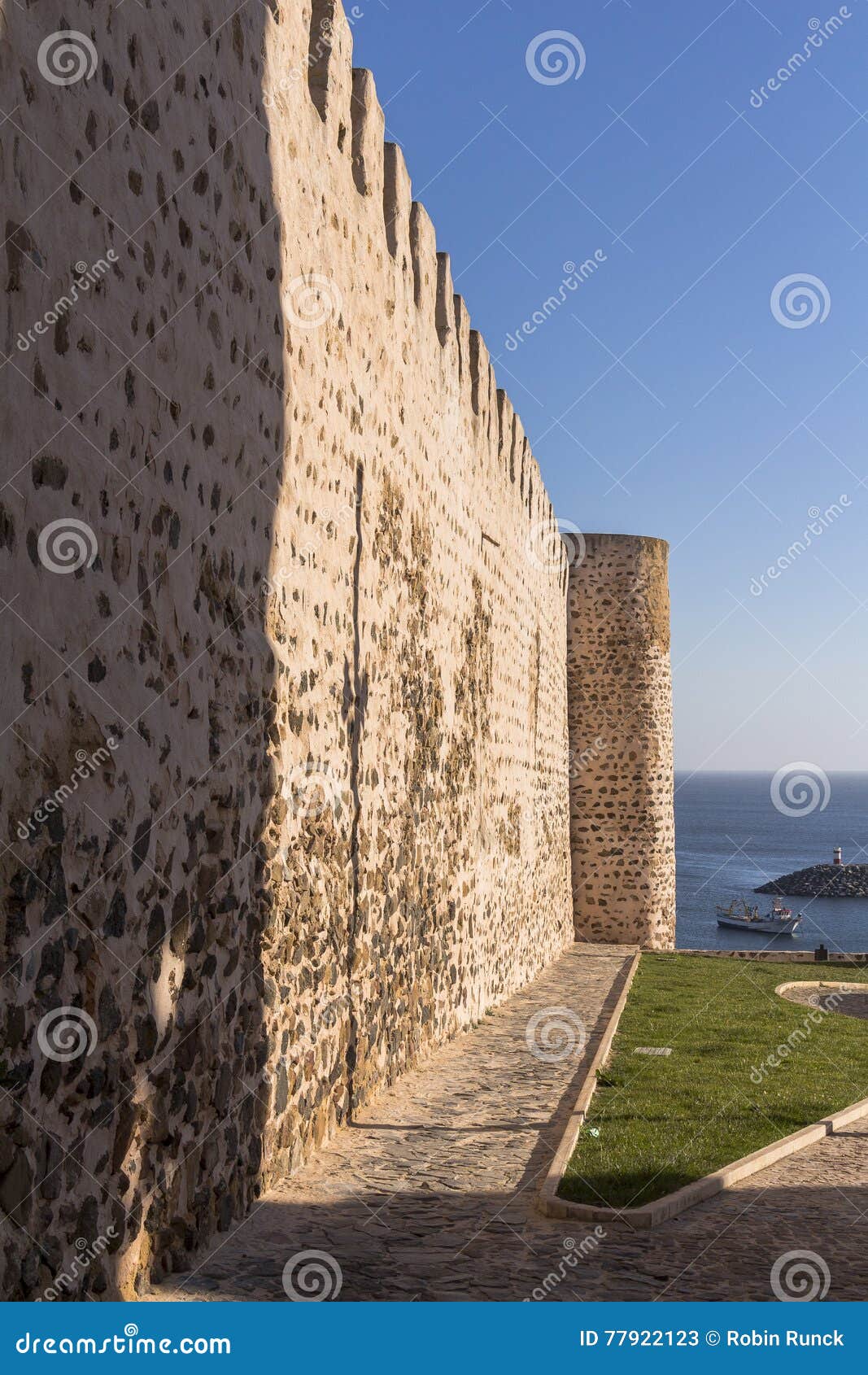 On the Castle Wall in the Town of Sines, Portugal Stock Image - Image ...