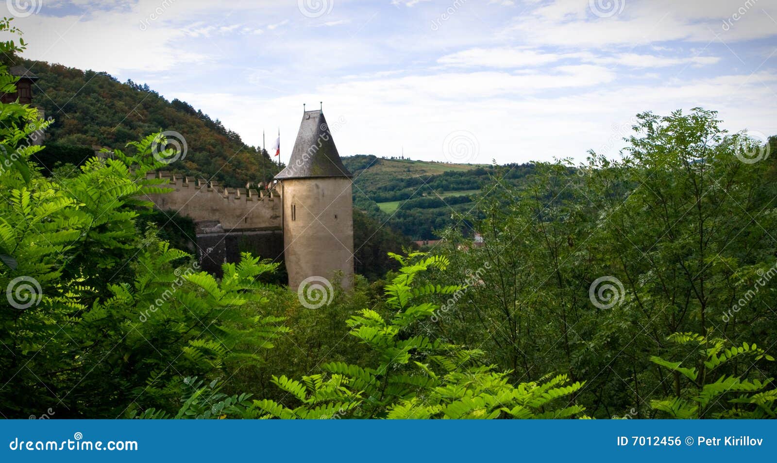Castle wall and turret stock photo. Image of exterior - 7012456