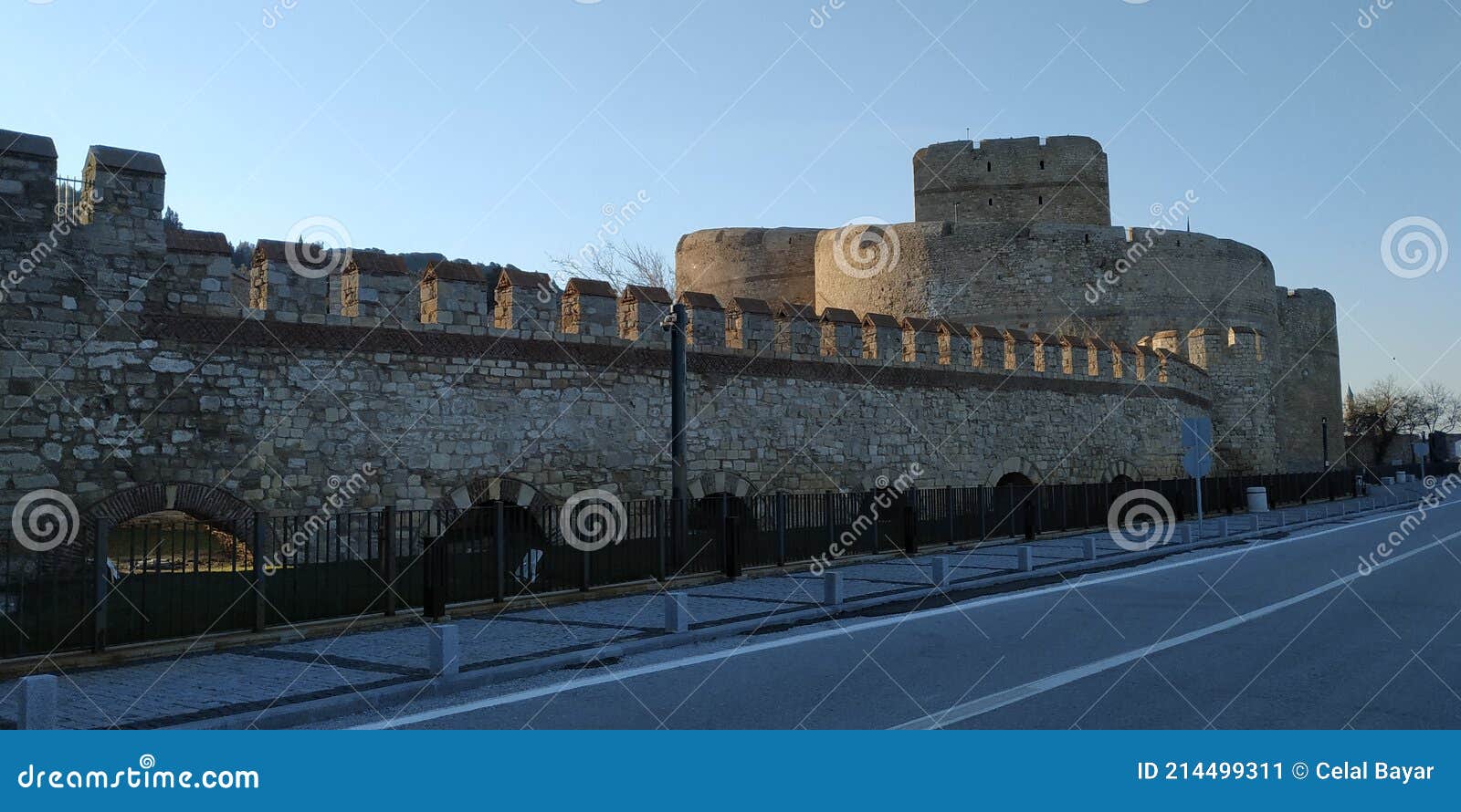 Castle walls stock image. Image of deniz, beach, boat - 214499311