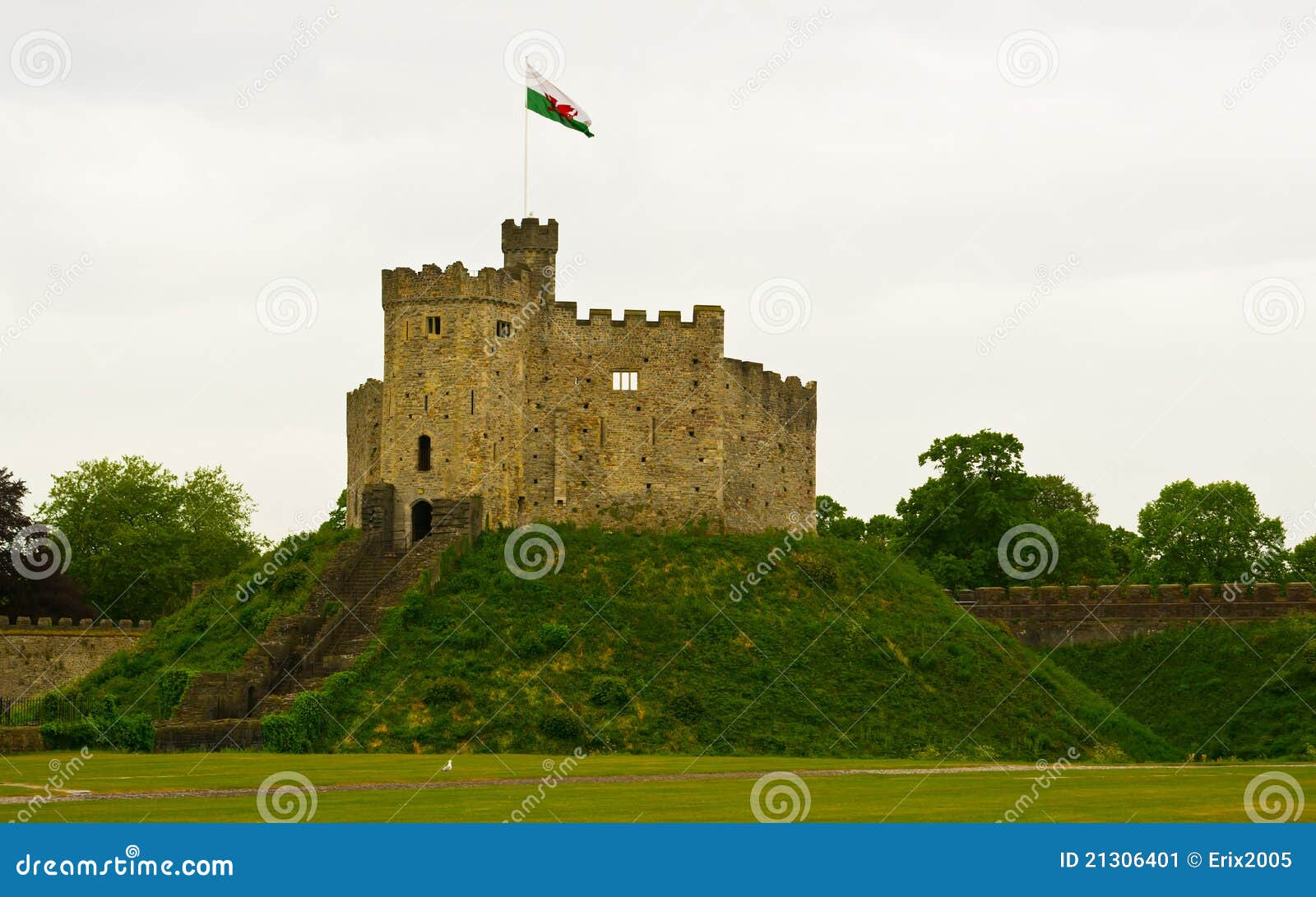 Castle Watchtower on the Hill Stock Image - Image of castle, watchtower ...