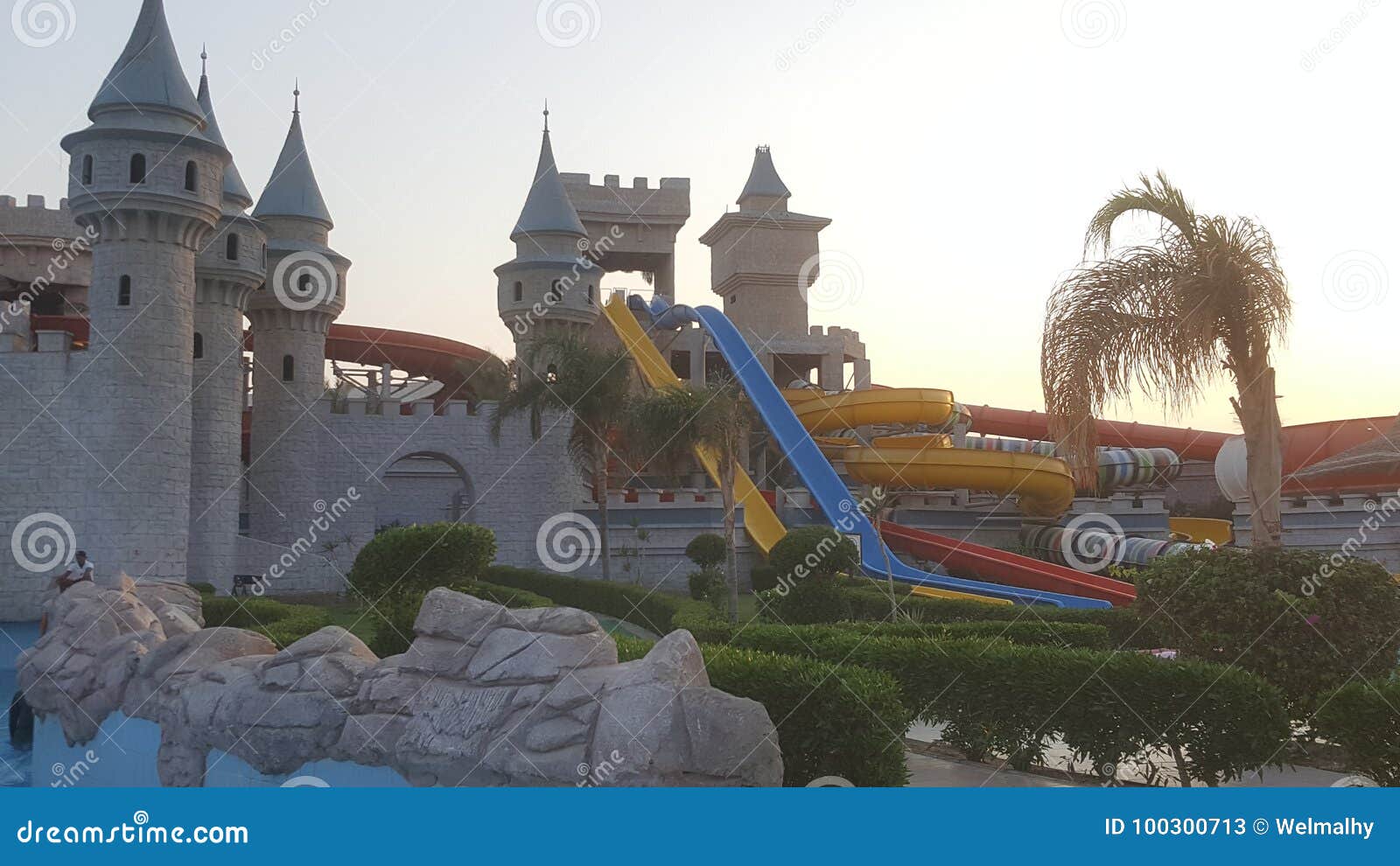 Castle Water Magic editorial stock photo. Image of resort - 100300713