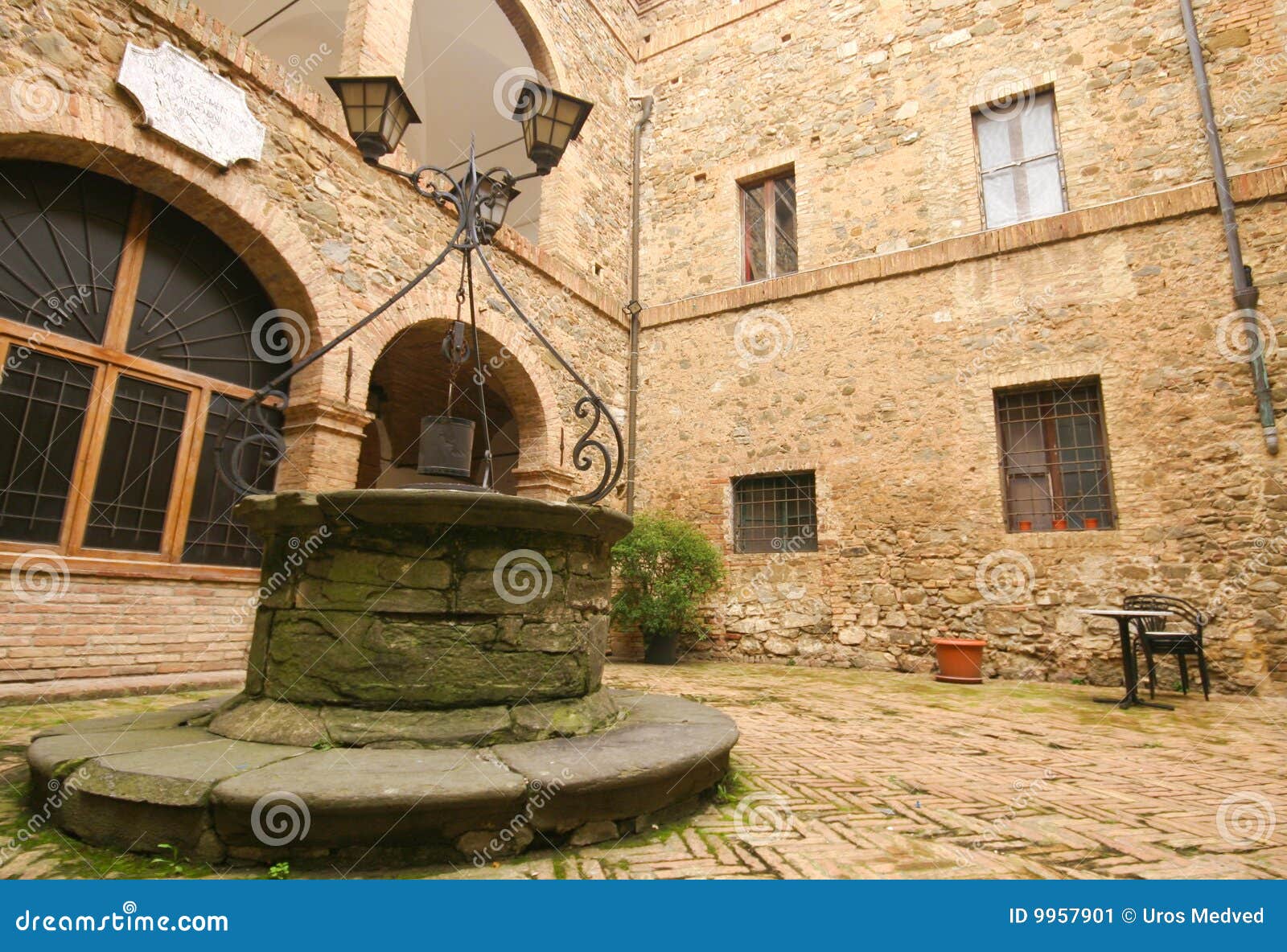 Castle well stock image. Image of quirico, sanctuary, ancient - 9957901