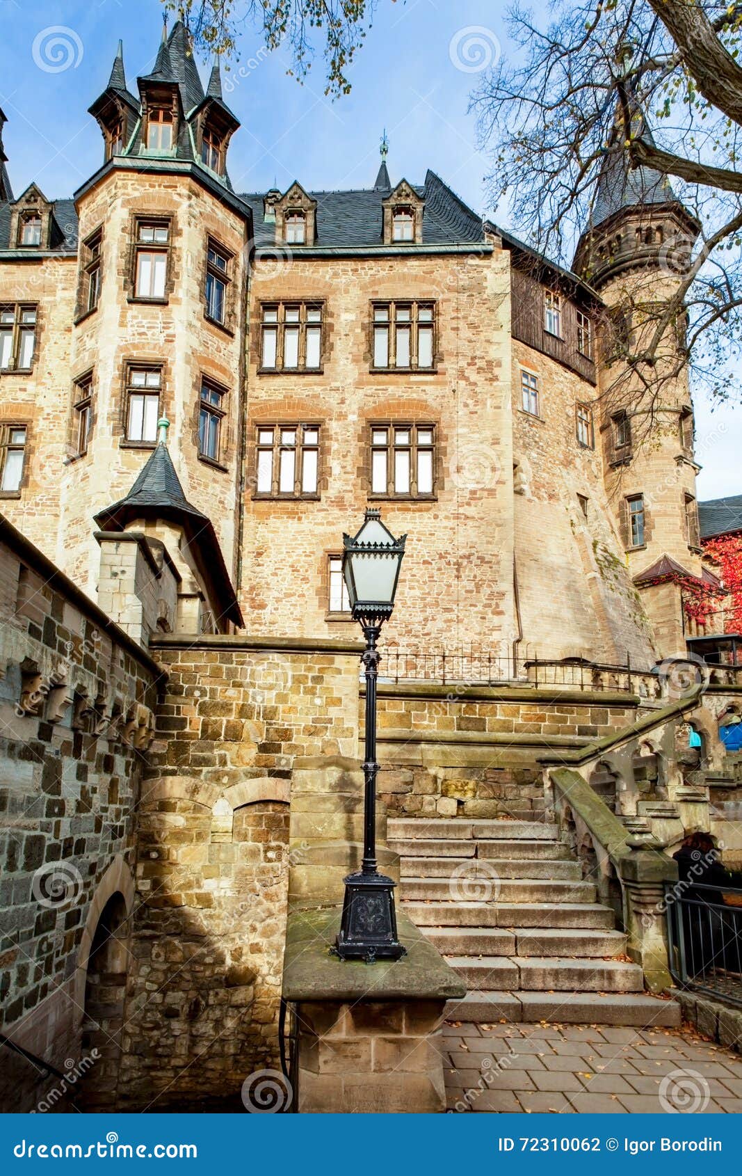Castle Wernigerode in Germany. Stock Photo - Image of hill, bastion ...