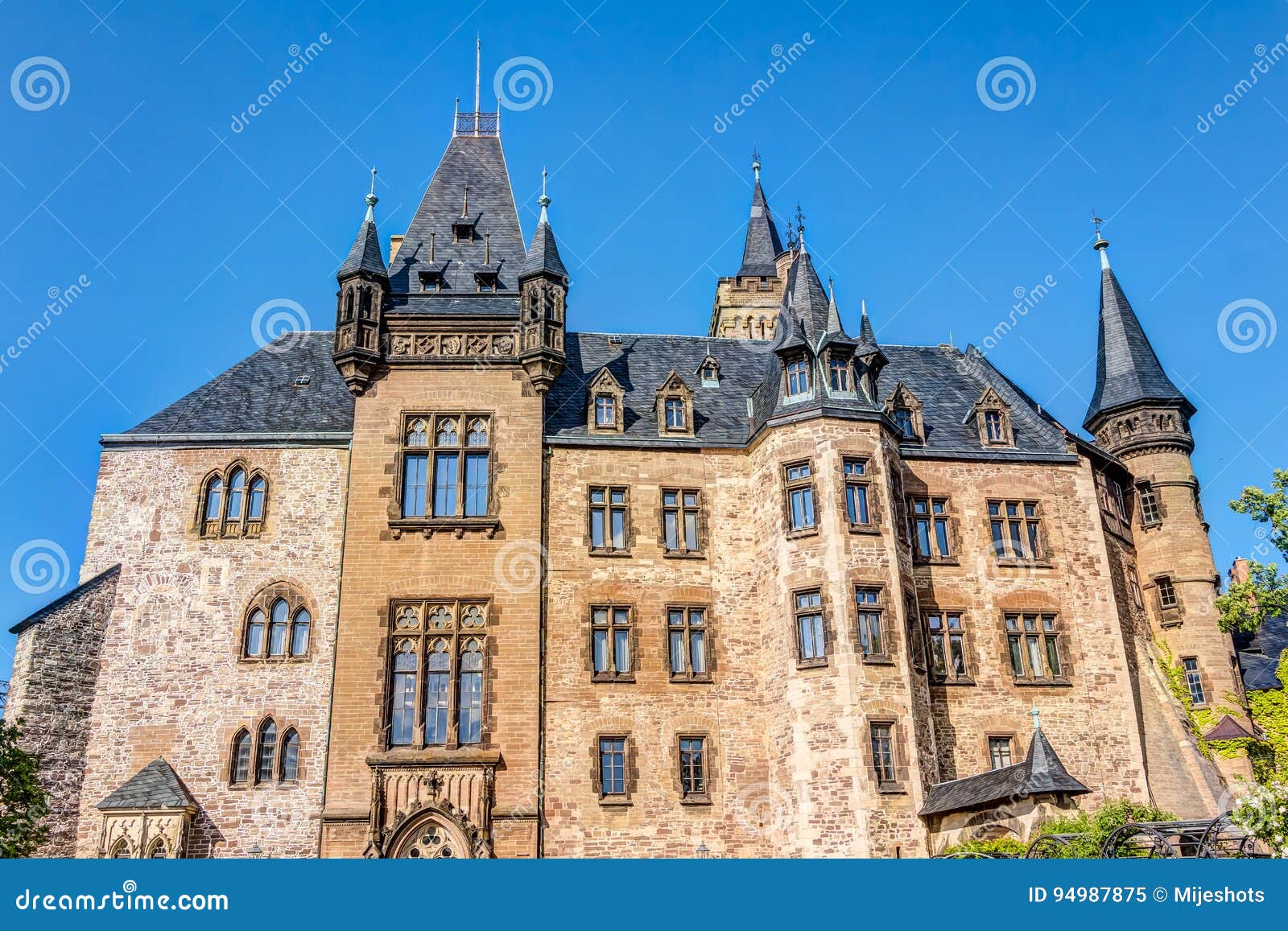 Castle in Wernigerode in Germany Stock Image - Image of fortress ...
