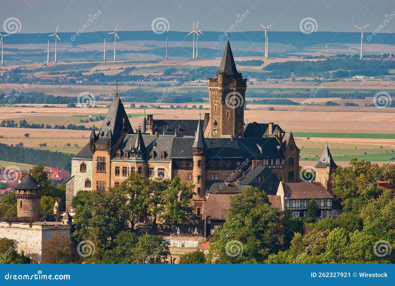 Castle Wernigerode in Harz Germany Panorama Scenic Stock Image - Image ...