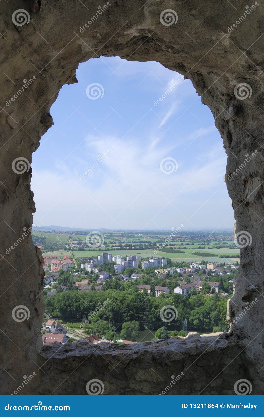 Castle Window In A Medieval Style. Double Arched Window On A Facade Of ...